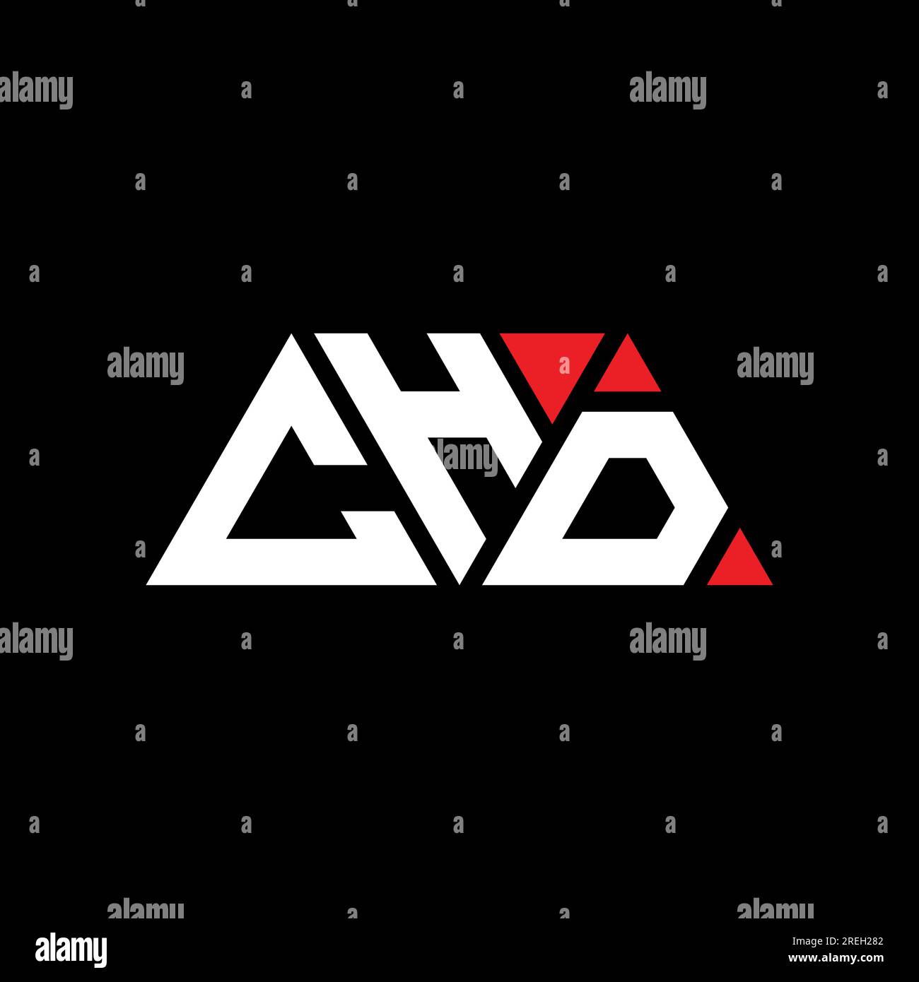 CHD triangle letter logo design with triangle shape. CHD triangle logo ...