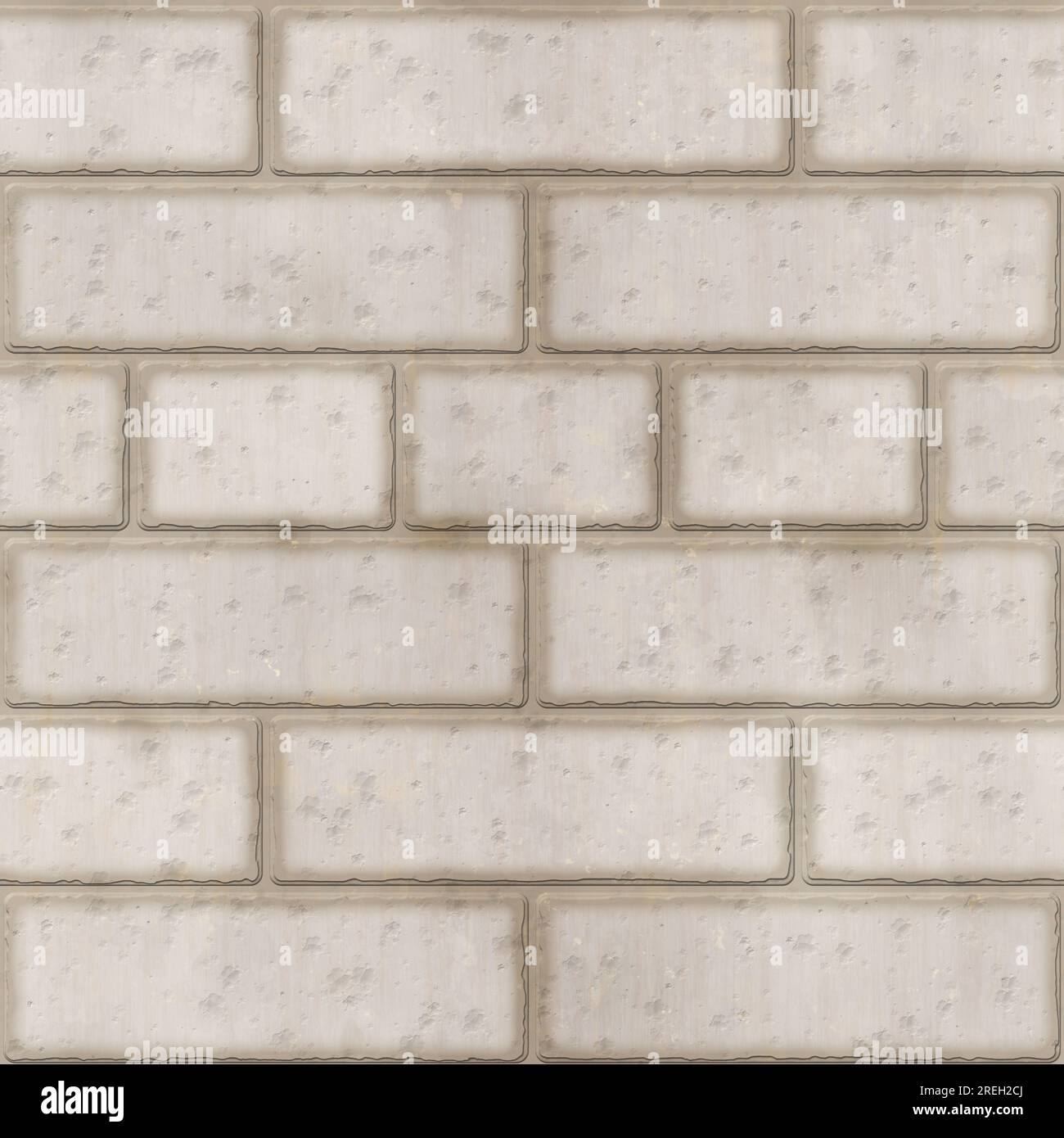 White brick seamless texture. White-grey aged brickwork background. 3d ...