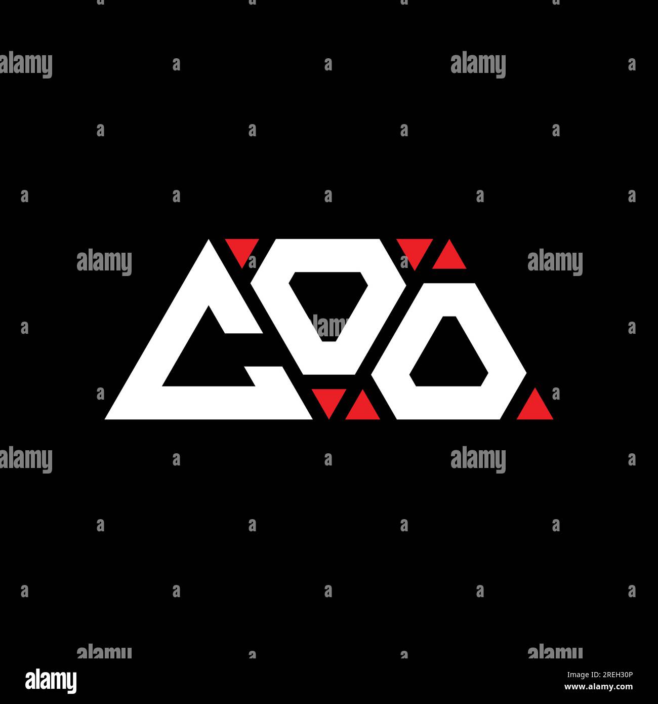 COO triangle letter logo design with triangle shape. COO triangle logo ...