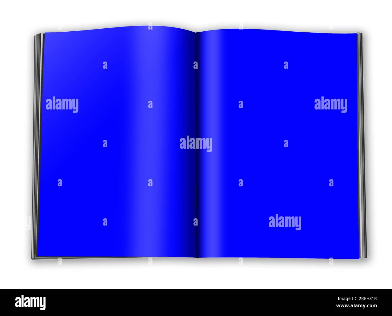 Blue magazine blank template for presentation layouts and design. 3D ...