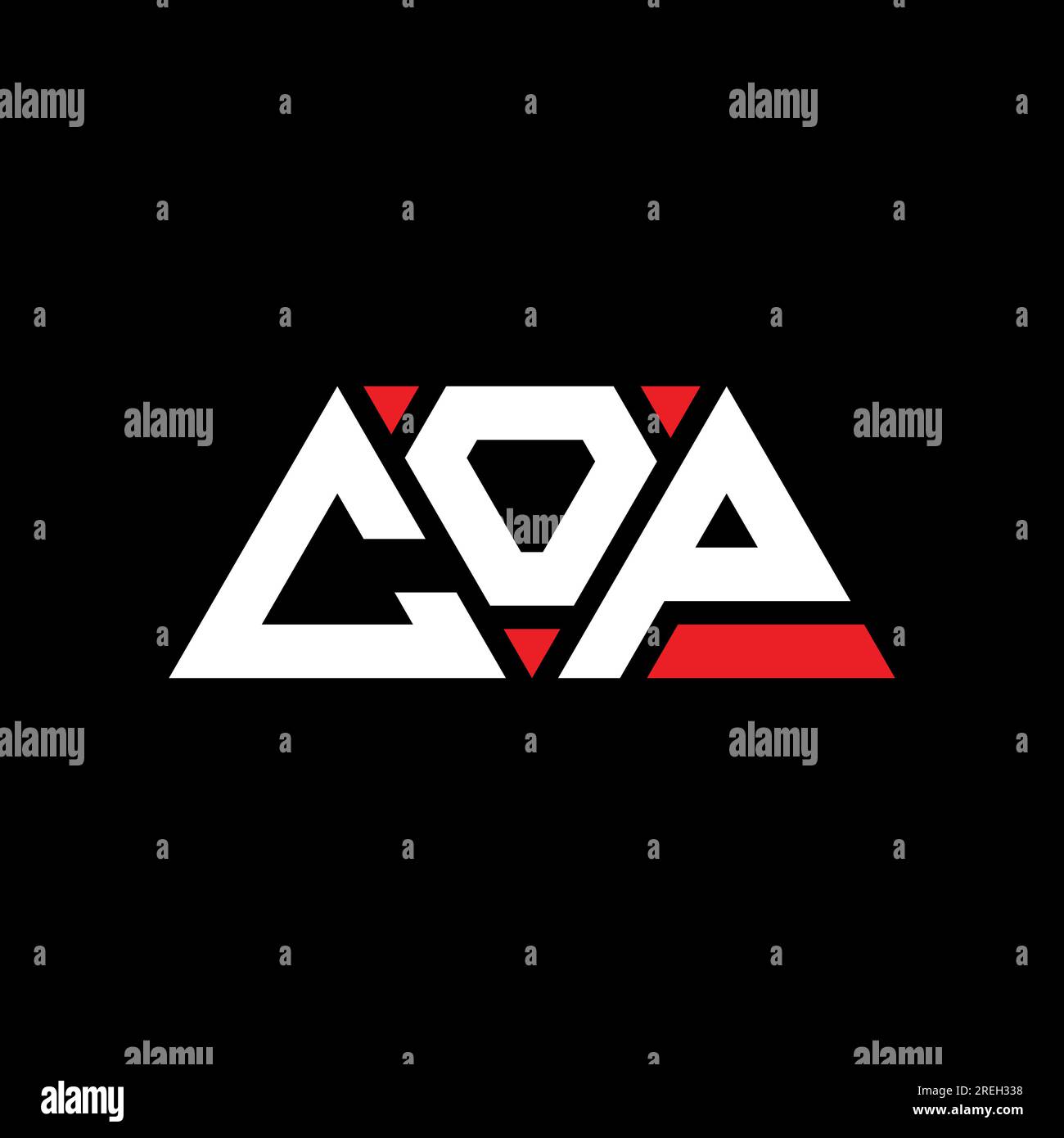 COP triangle letter logo design with triangle shape. COP triangle logo ...