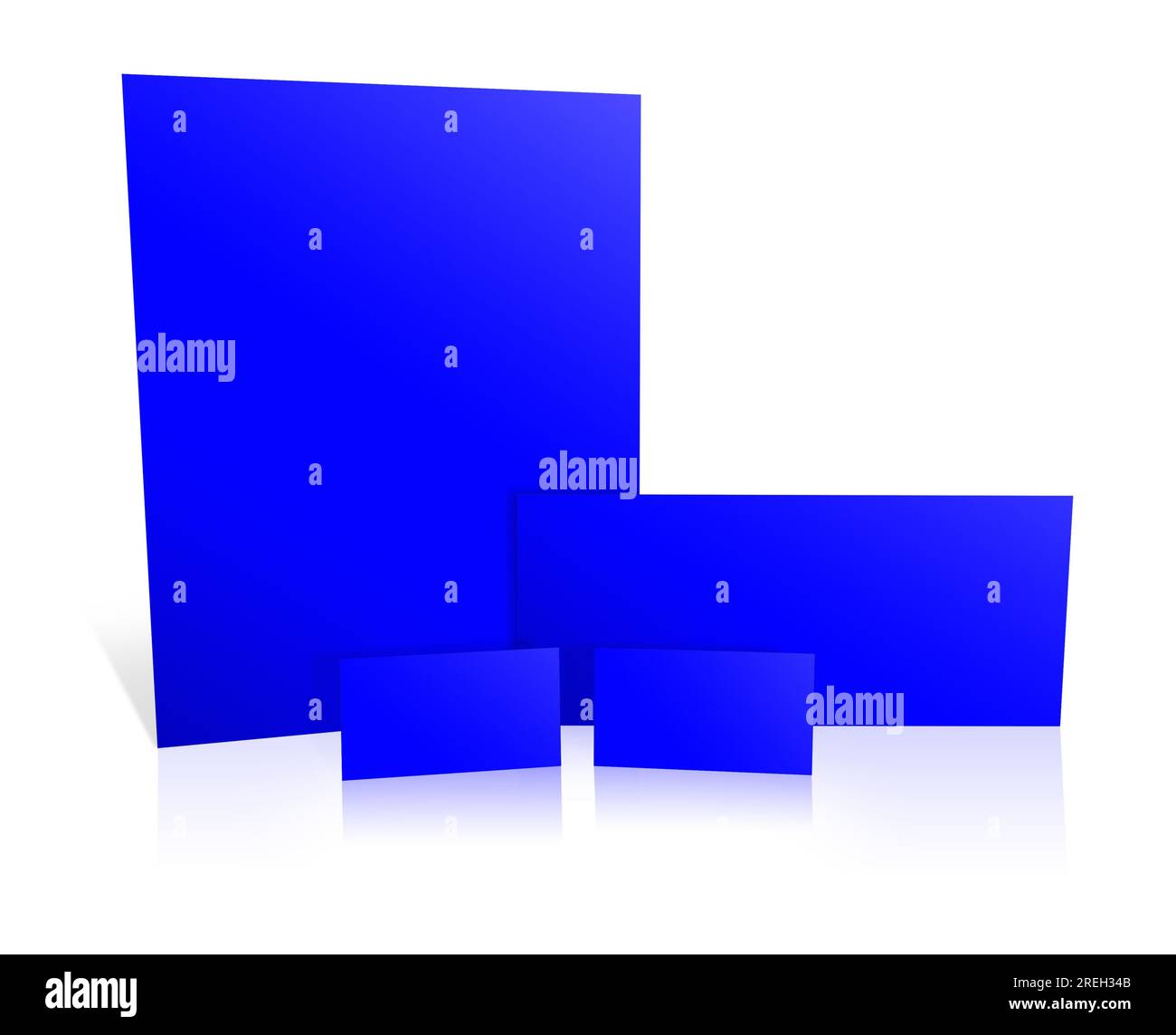 Blue promotional paper blank template for presentation layouts and ...