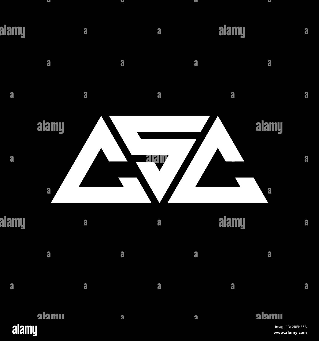 CSC triangle letter logo design with triangle shape. CSC triangle logo ...