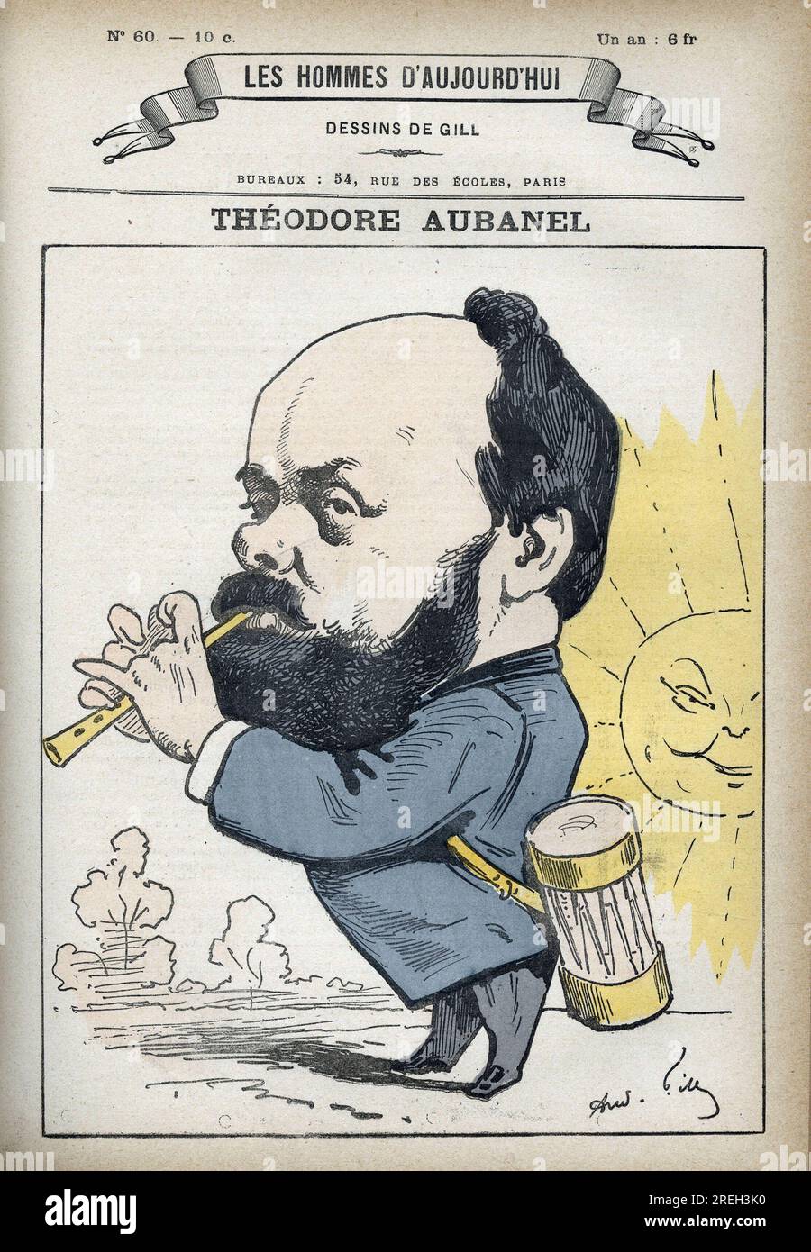 Portrait de Theodore Aubanel (1829-1886), imprimeur francais et poete ...