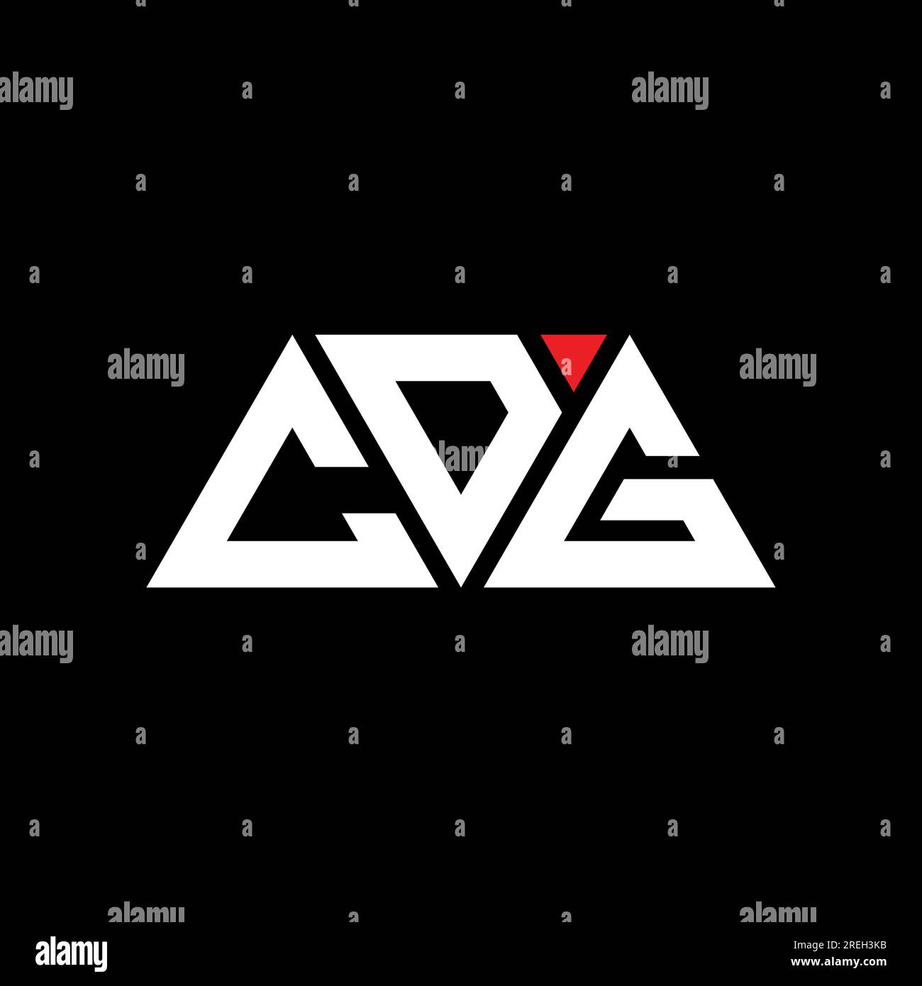 CDG triangle letter logo design with triangle shape. CDG triangle logo ...