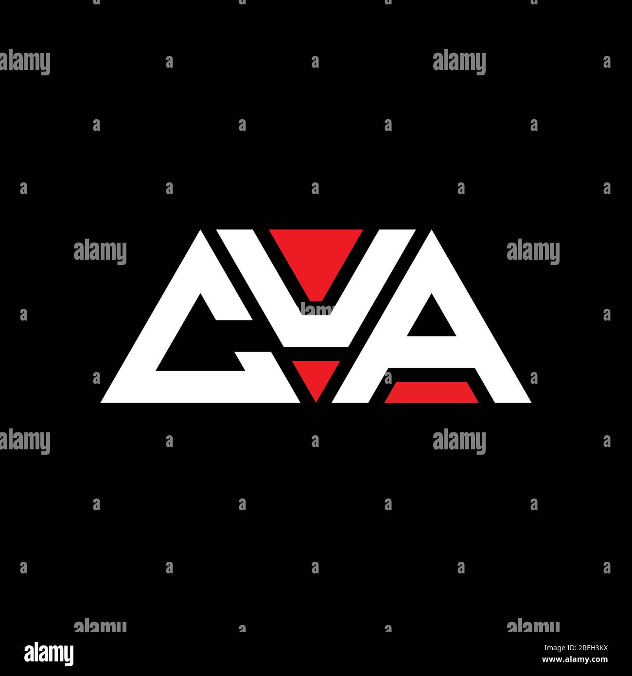 CUA triangle letter logo design with triangle shape. CUA triangle logo ...