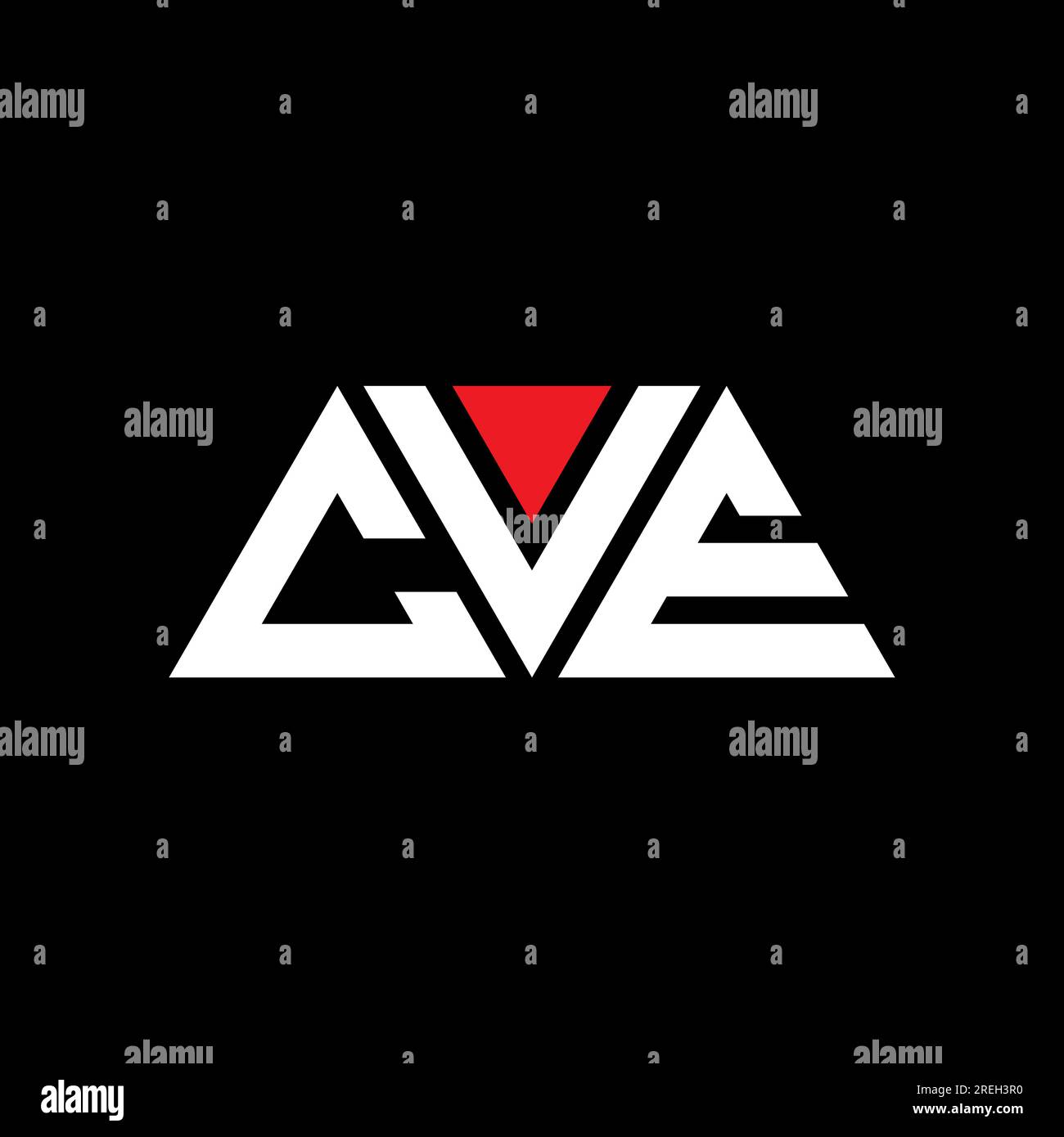 CVE triangle letter logo design with triangle shape. CVE triangle logo ...