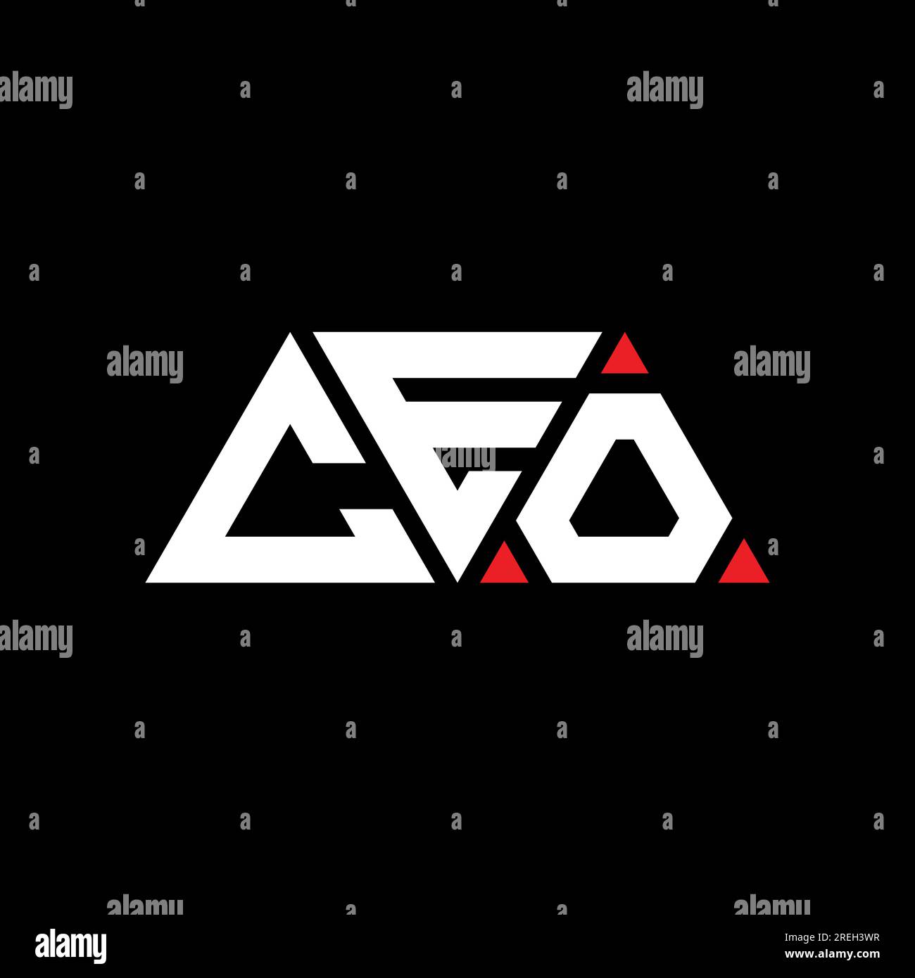 CEO triangle letter logo design with triangle shape. CEO triangle logo ...