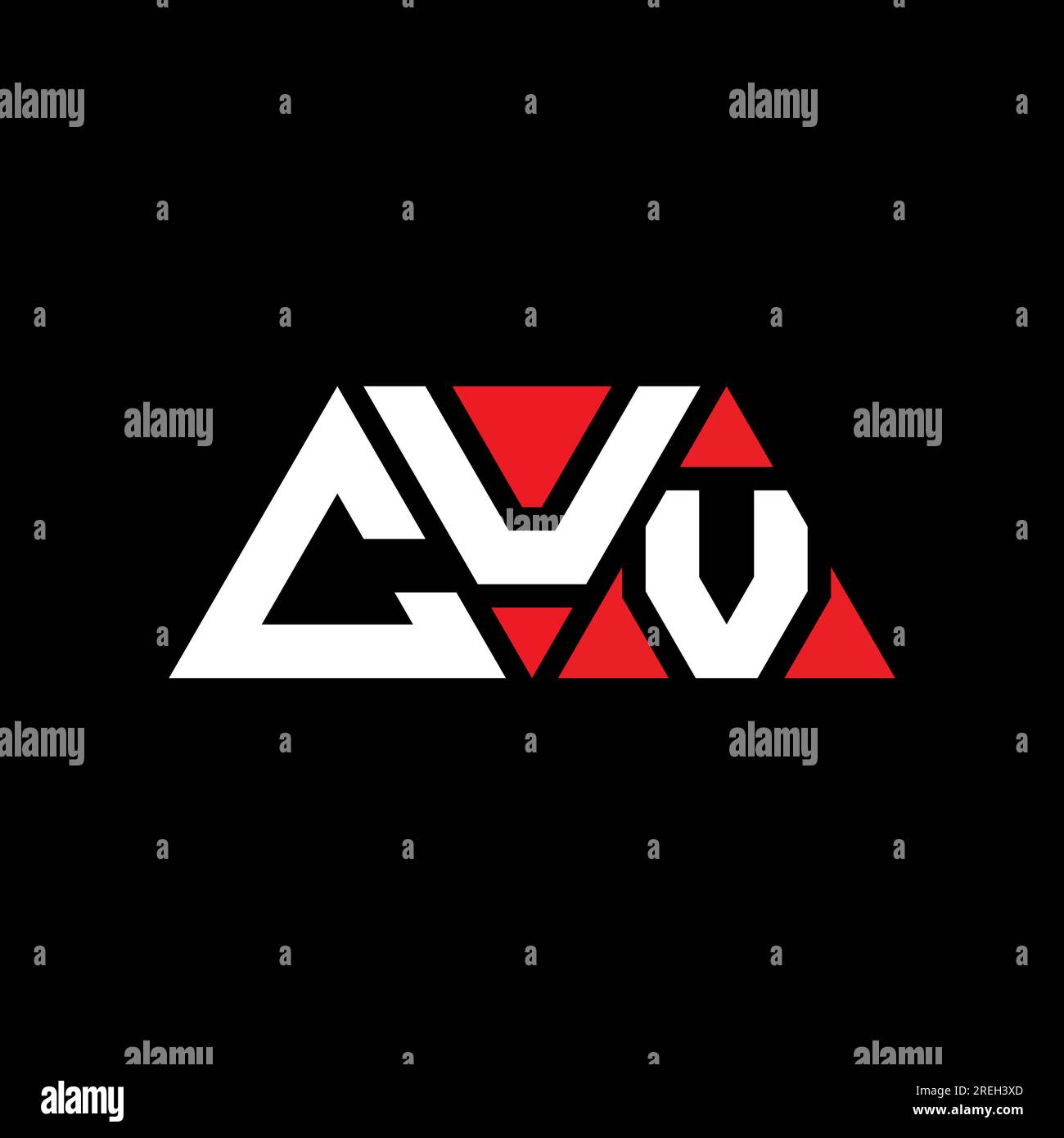 CUV triangle letter logo design with triangle shape. CUV triangle logo ...