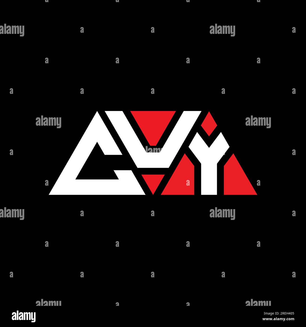 CUY triangle letter logo design with triangle shape. CUY triangle logo ...