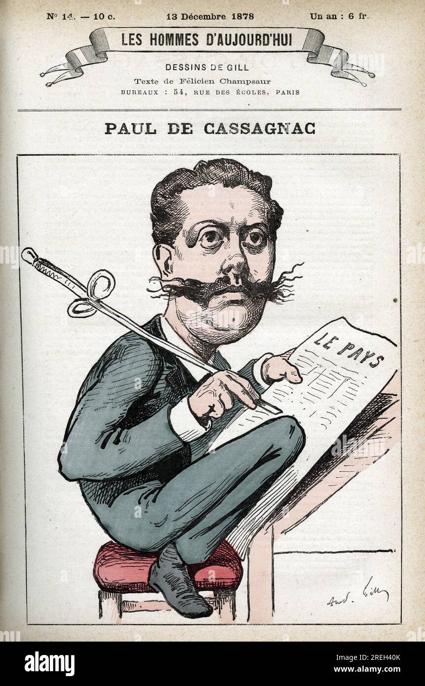 Portrait de Paul Granier de Cassagnac (1842-1902), journaliste ...