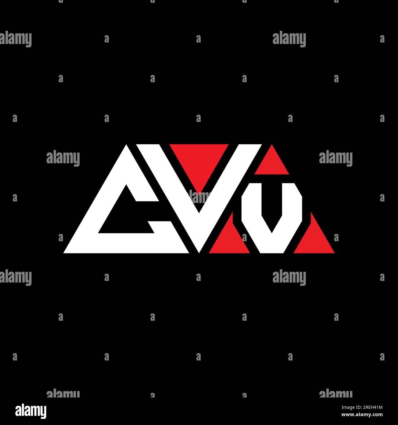 CVV triangle letter logo design with triangle shape. CVV triangle logo ...