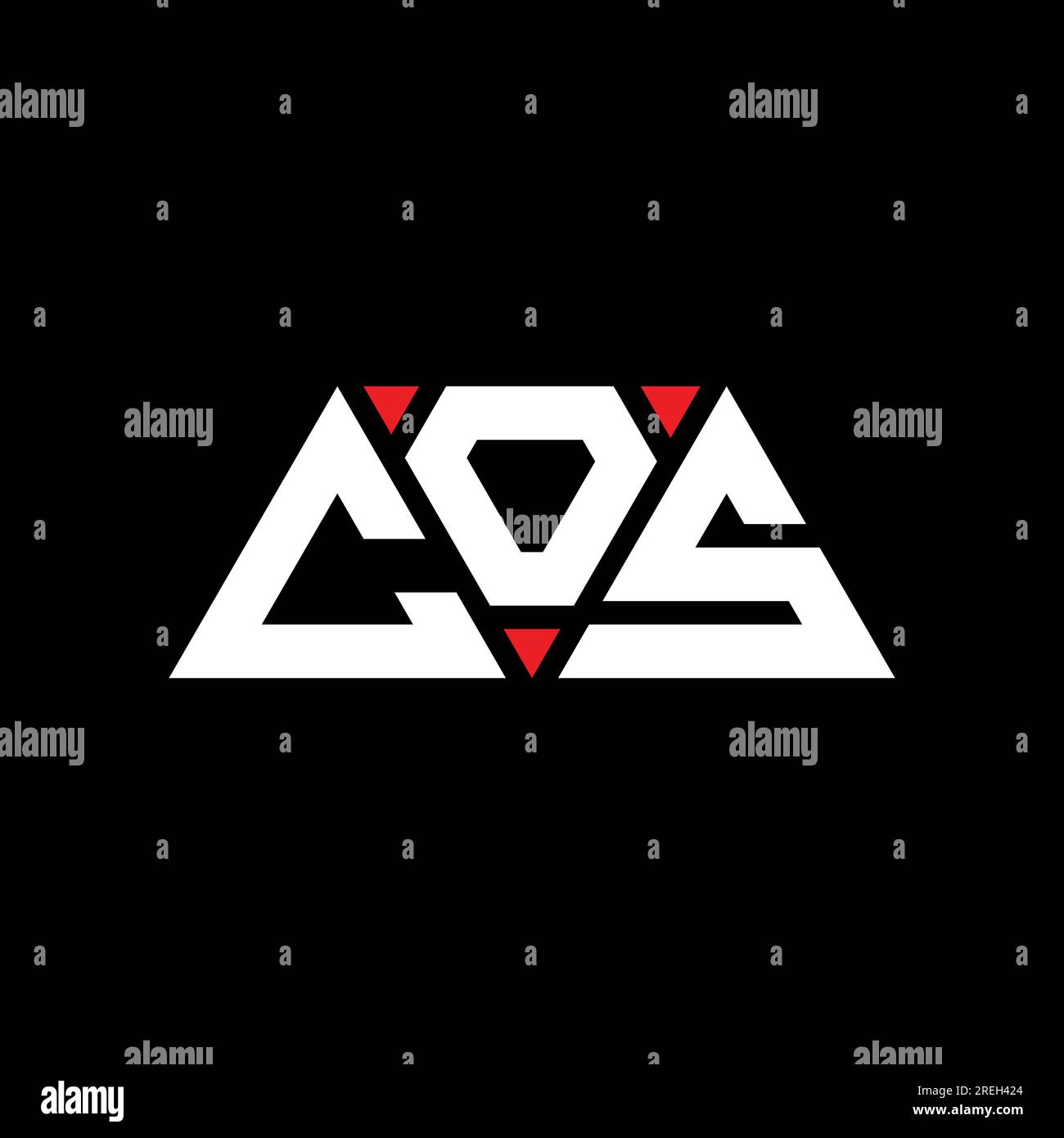 COS triangle letter logo design with triangle shape. COS triangle logo design monogram. COS ...