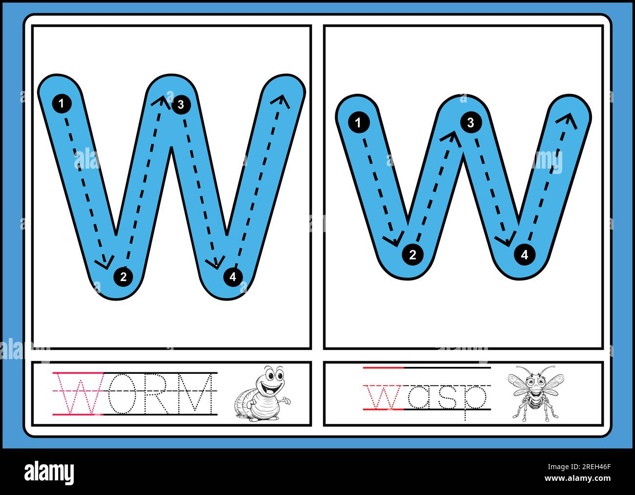 Letter Tracing from a-z for kids and adults Stock Vector Image & Art ...