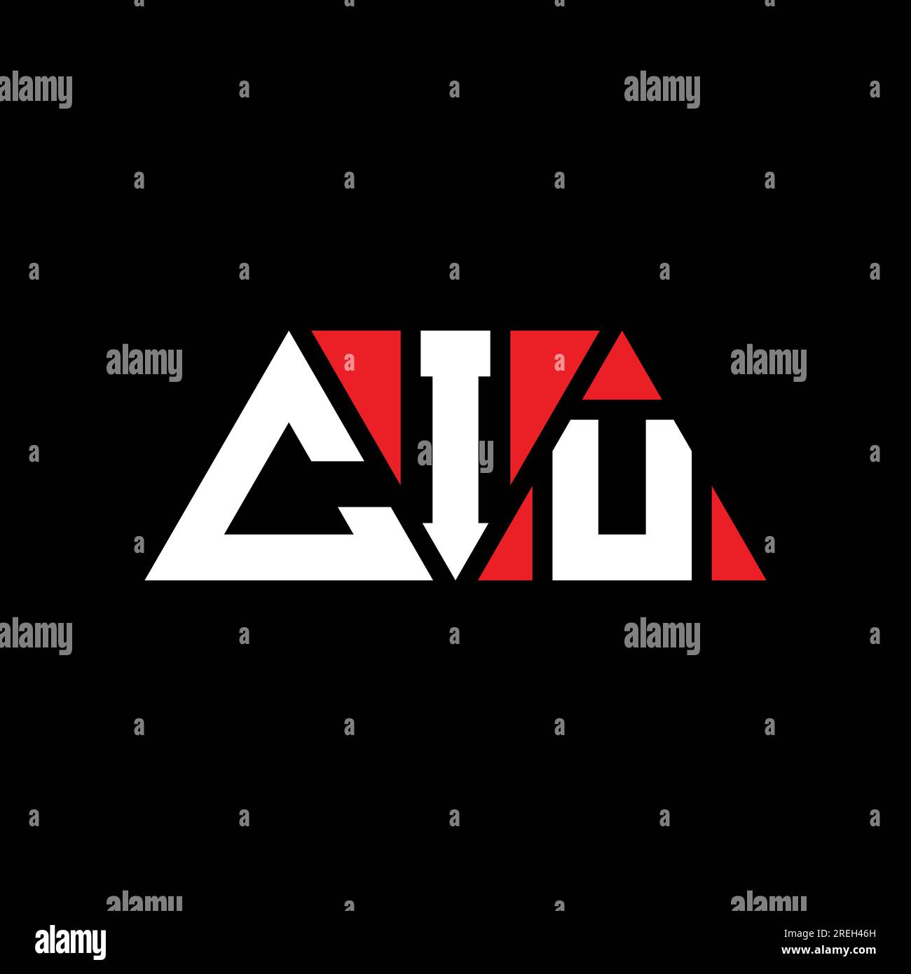 CIU triangle letter logo design with triangle shape. CIU triangle logo ...