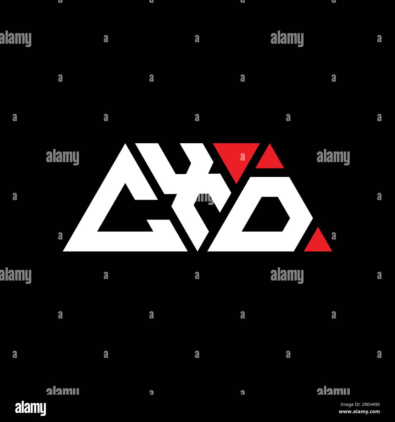 CXD triangle letter logo design with triangle shape. CXD triangle logo ...
