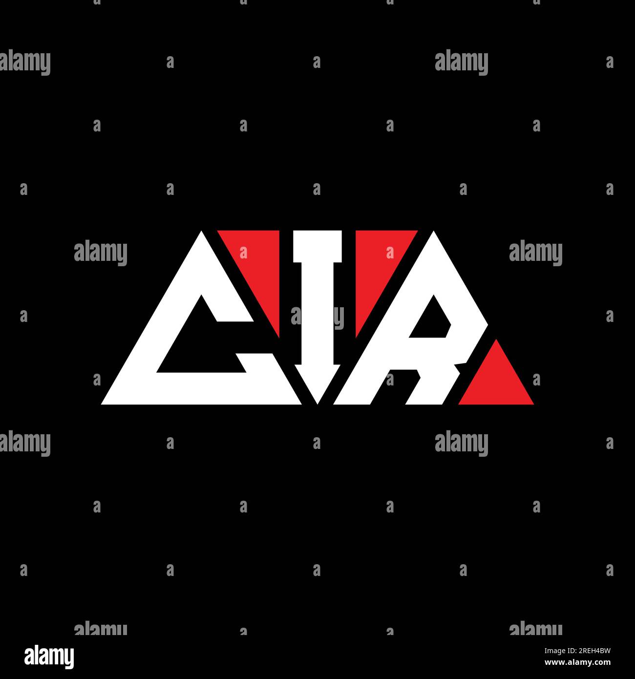 CIR triangle letter logo design with triangle shape. CIR triangle logo ...