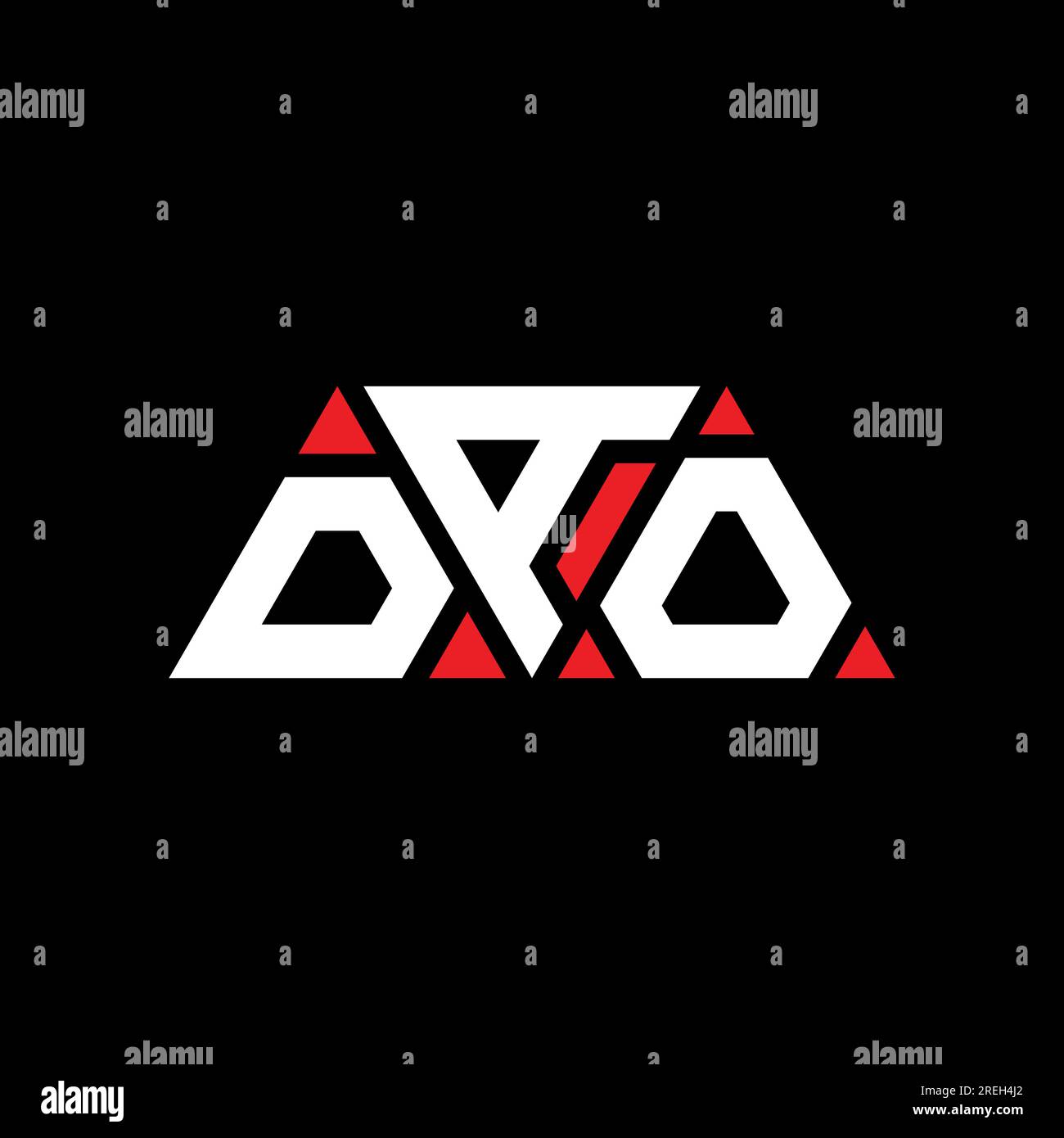 DAO triangle letter logo design with triangle shape. DAO triangle logo ...