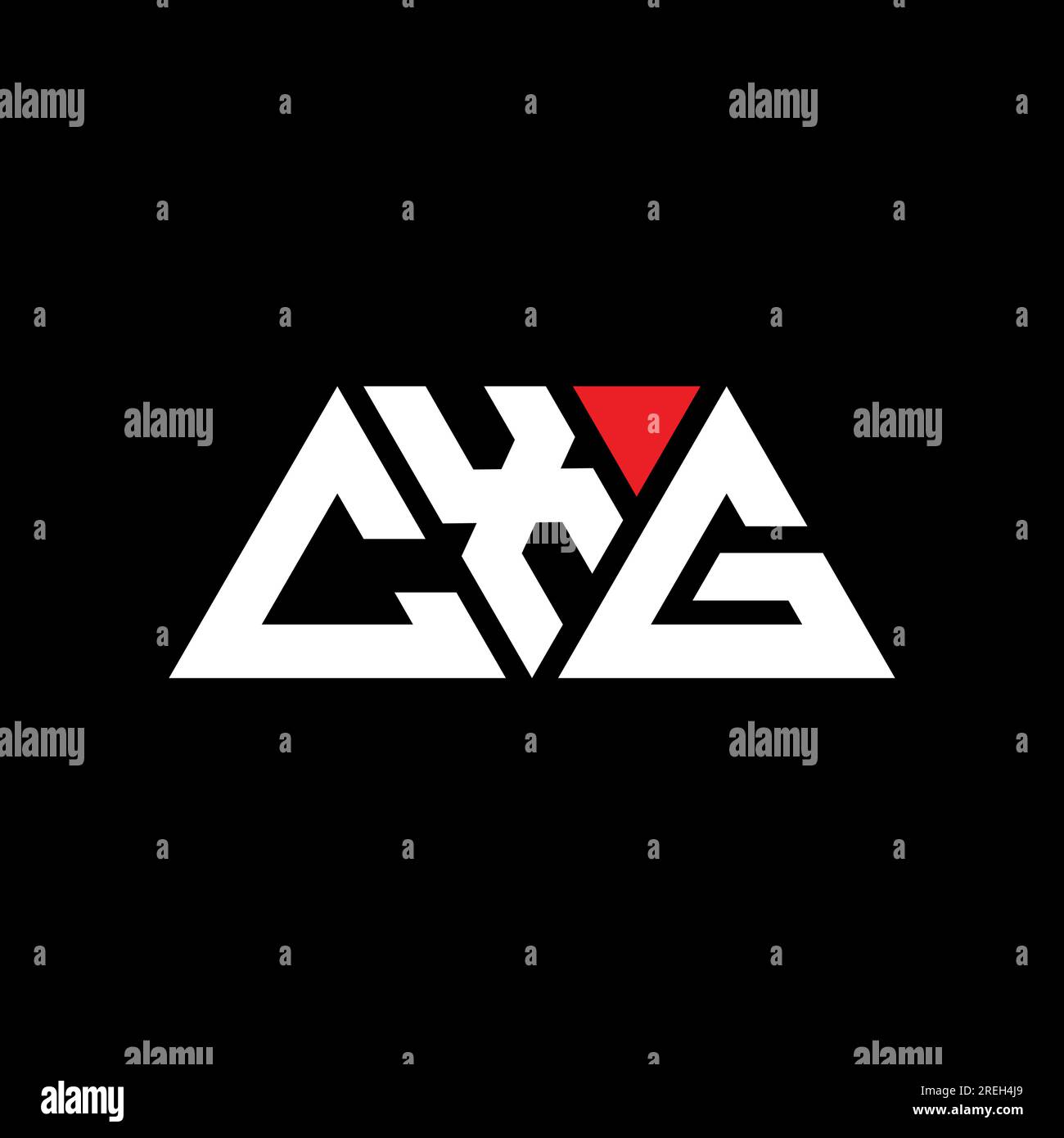 CXG triangle letter logo design with triangle shape. CXG triangle logo ...