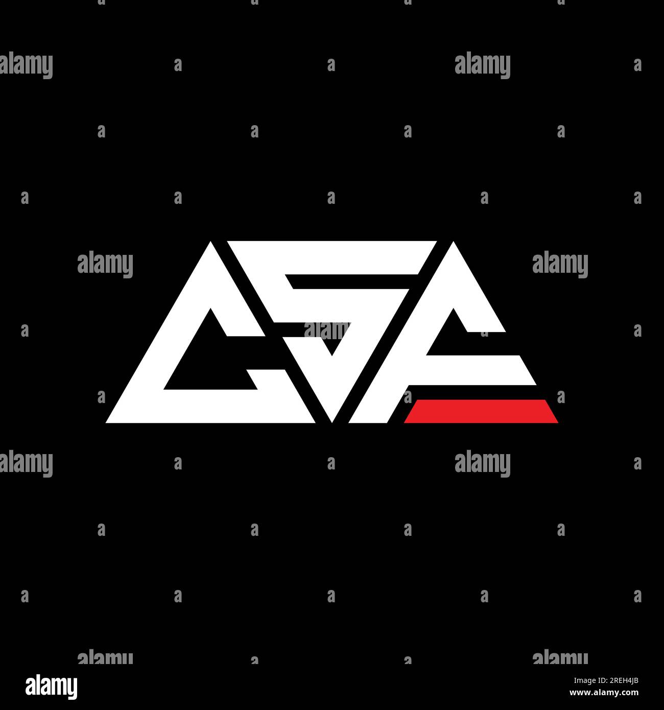 CSF triangle letter logo design with triangle shape. CSF triangle logo ...