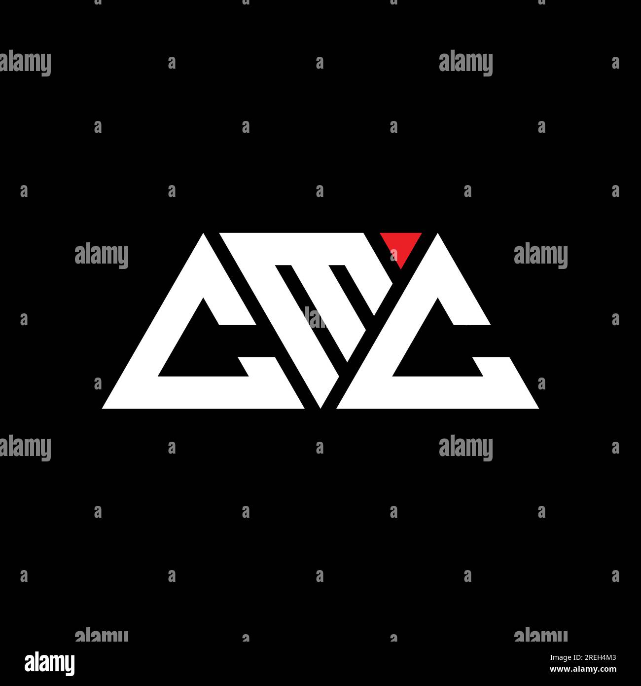 CMC triangle letter logo design with triangle shape. CMC triangle logo ...