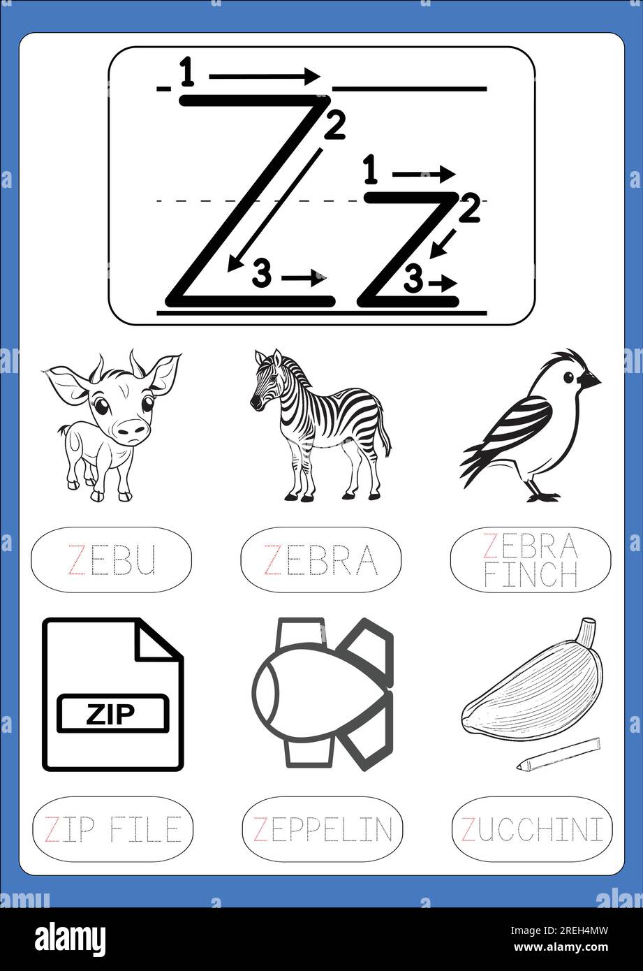 Worksheet children letter learn hi-res stock photography and images - Alamy