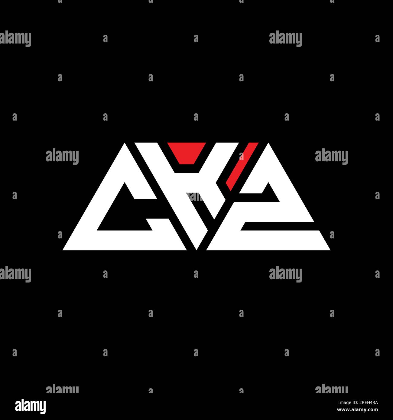 CKZ triangle letter logo design with triangle shape. CKZ triangle logo ...