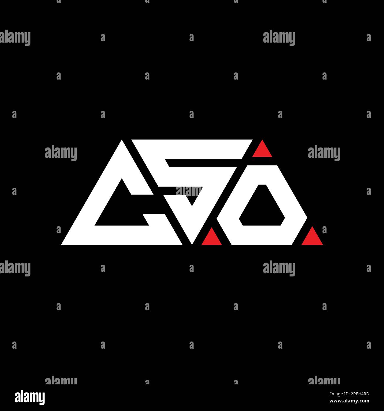 CSO triangle letter logo design with triangle shape. CSO triangle logo ...