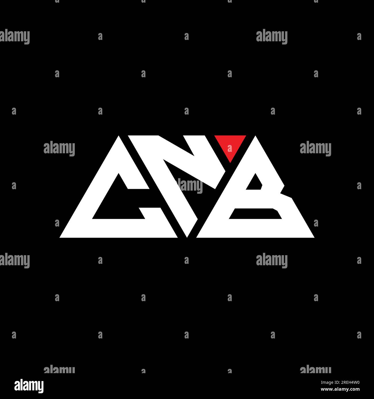 CNB triangle letter logo design with triangle shape. CNB triangle logo design monogram. CNB ...