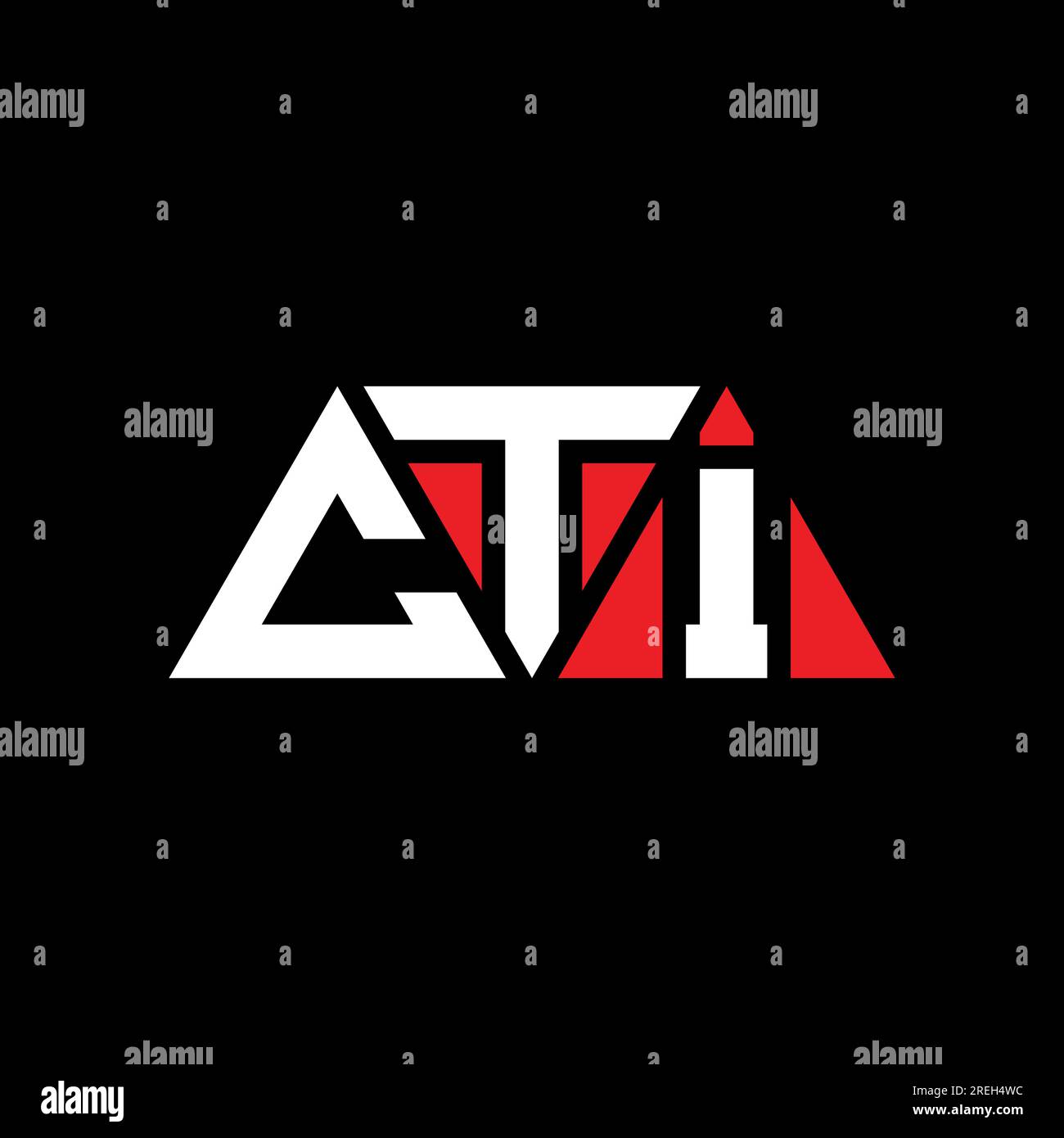 CTI triangle letter logo design with triangle shape. CTI triangle logo ...