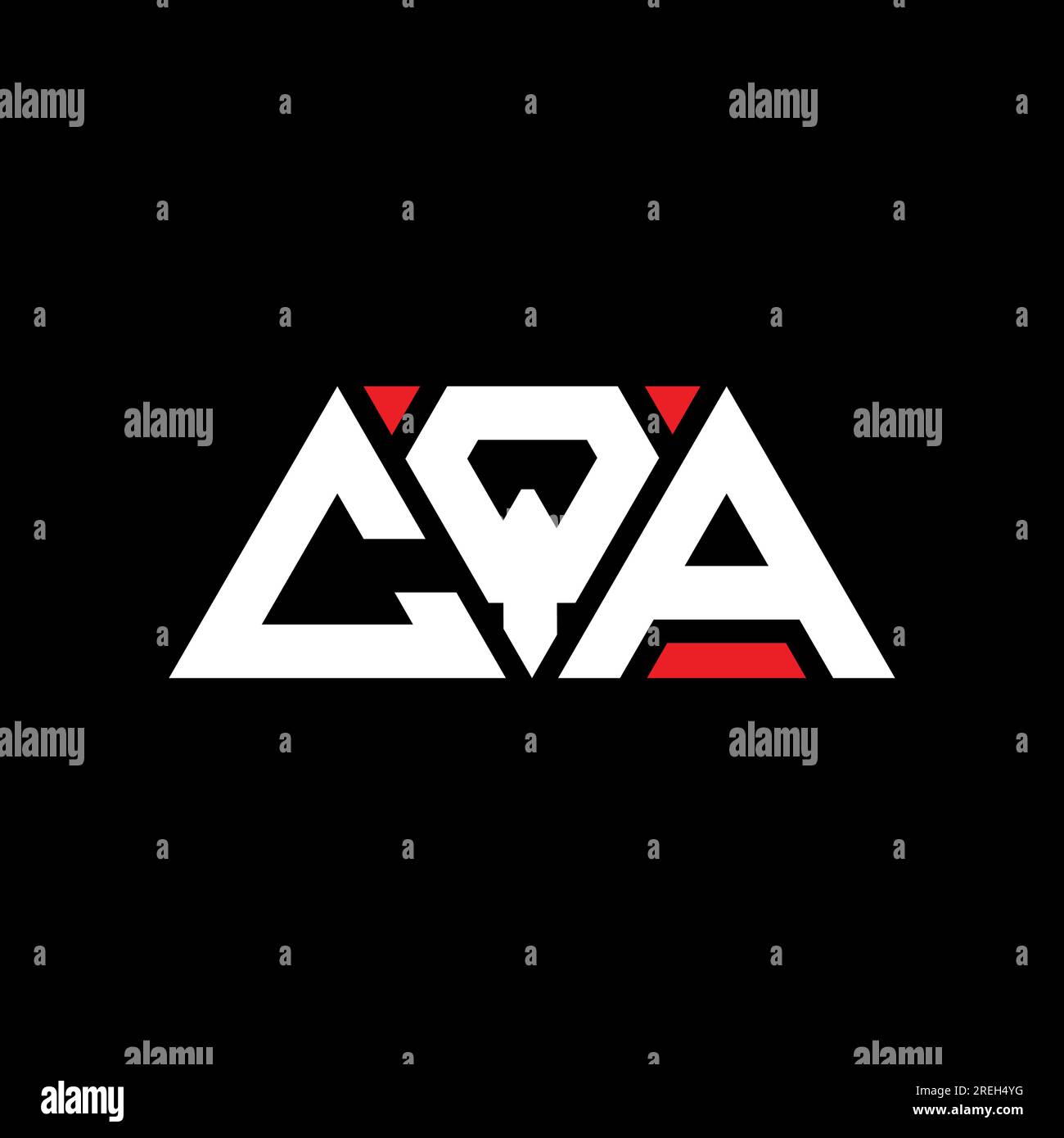 CQA triangle letter logo design with triangle shape. CQA triangle logo ...