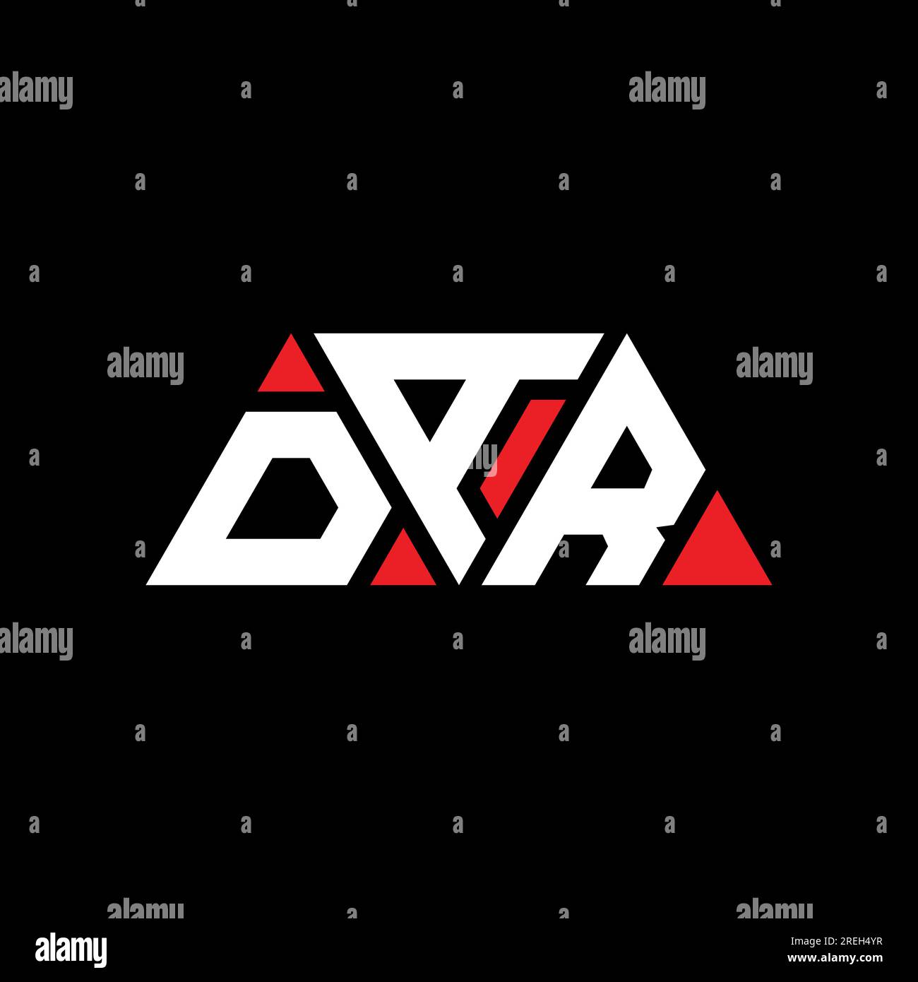DAR triangle letter logo design with triangle shape. DAR triangle logo ...