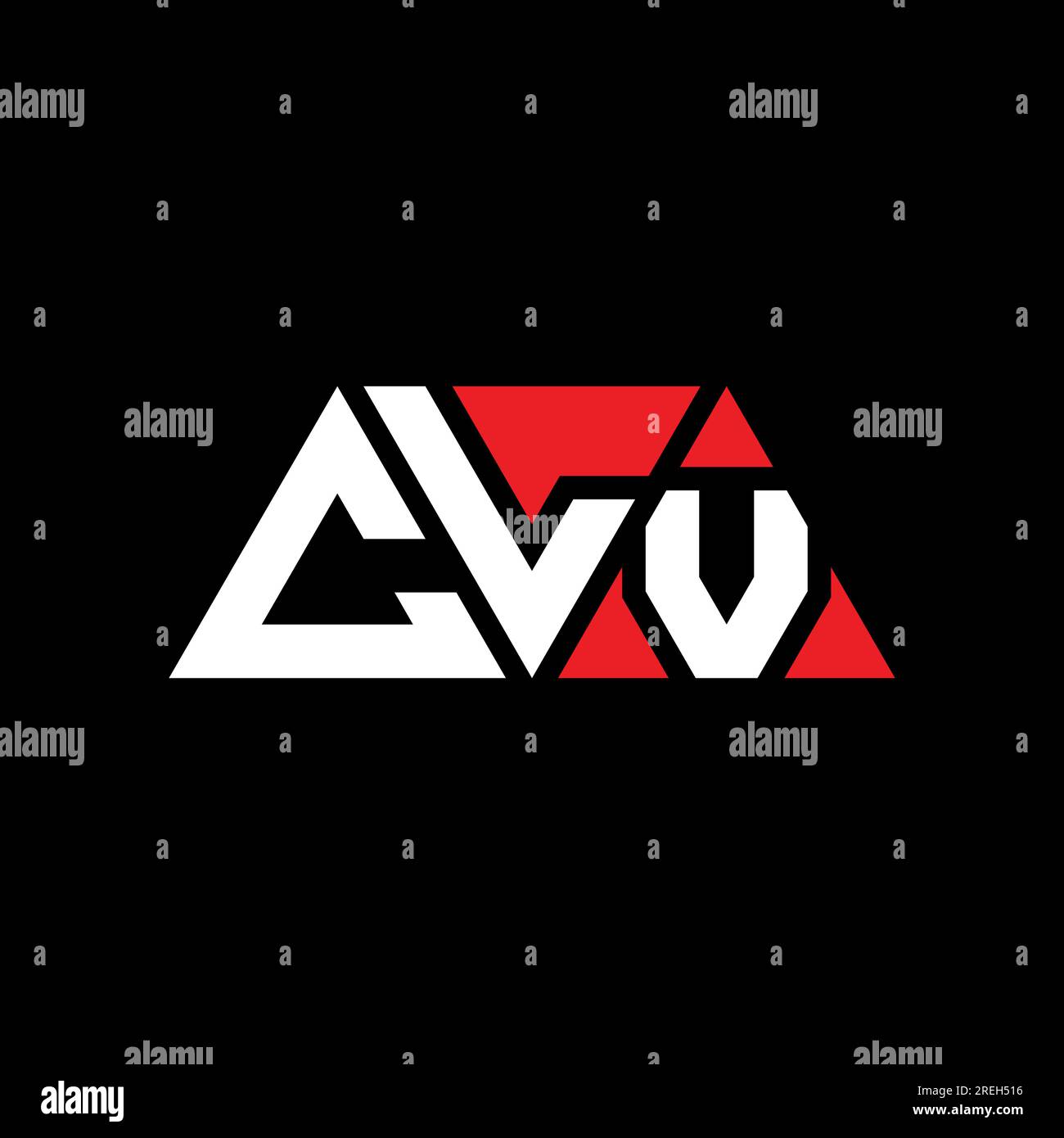 CLV triangle letter logo design with triangle shape. CLV triangle logo ...