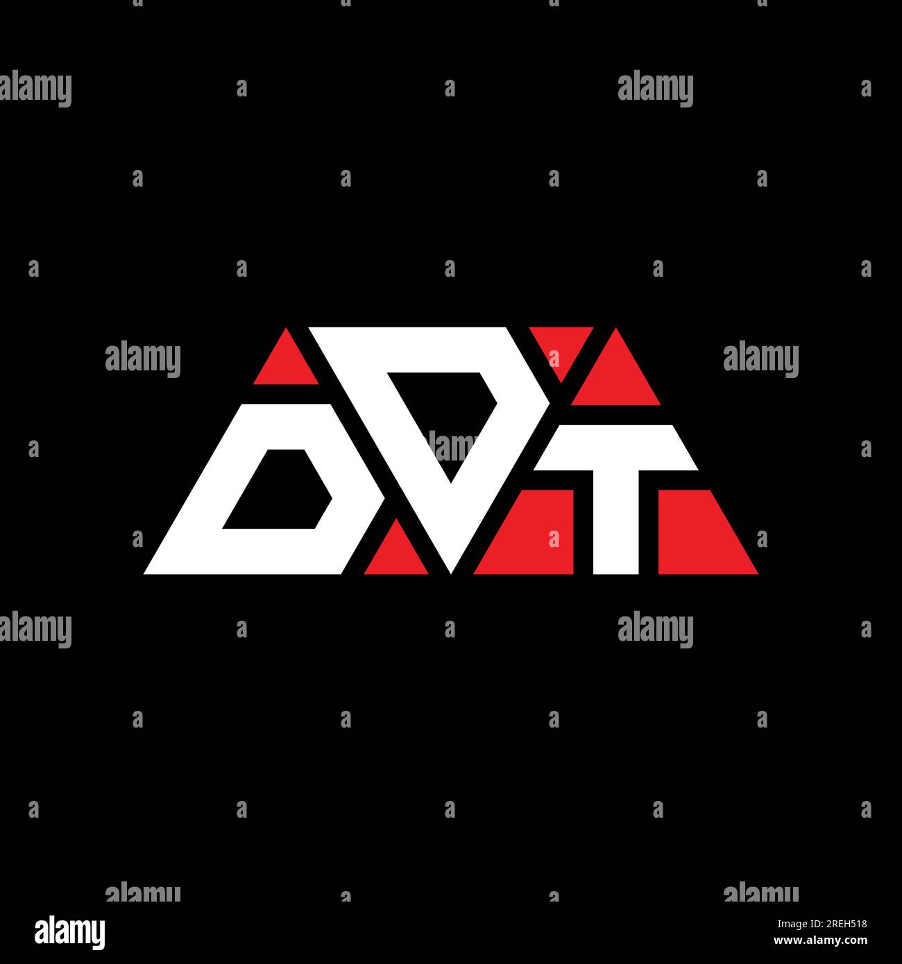DDT triangle letter logo design with triangle shape. DDT triangle logo ...