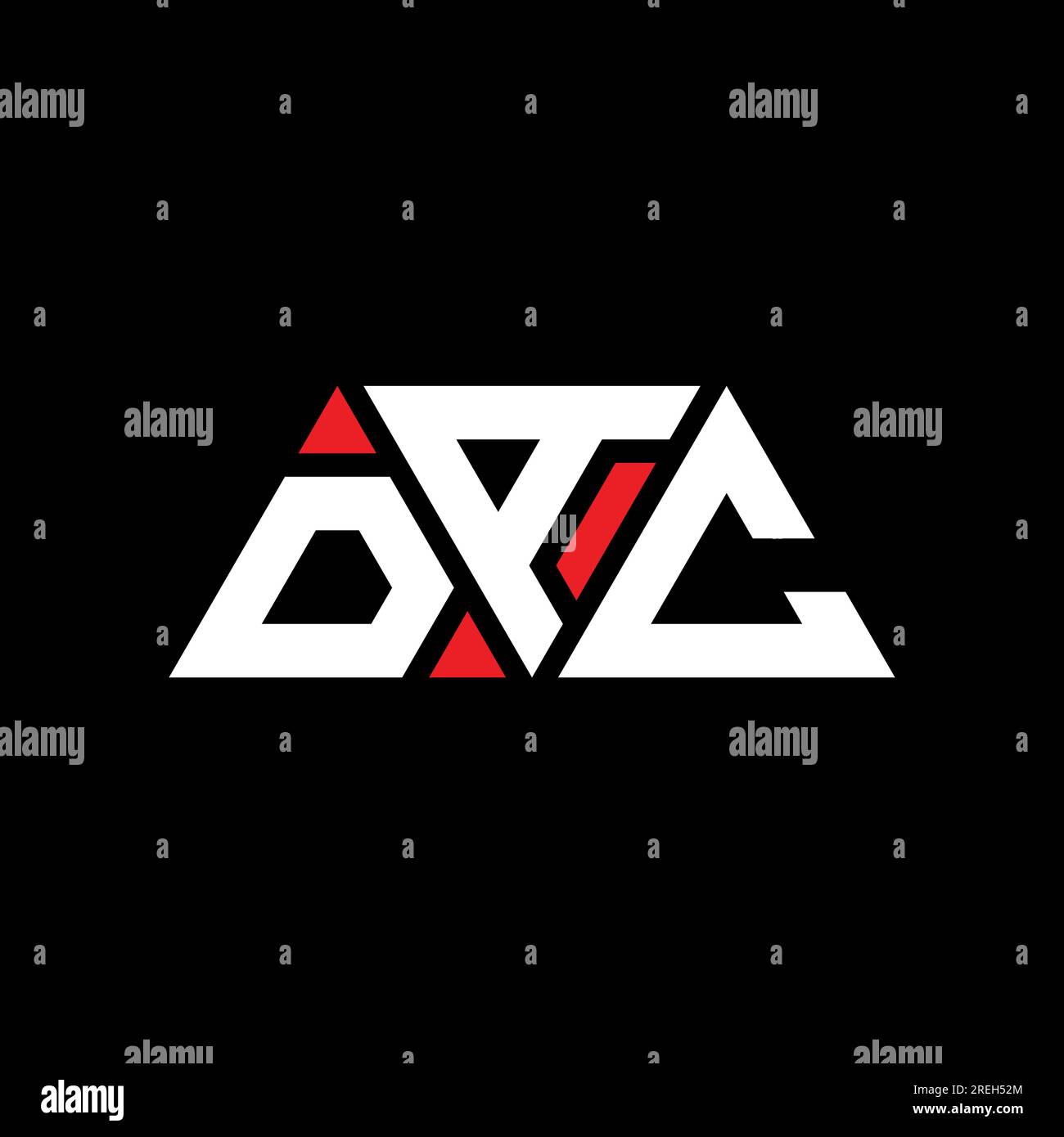 DAC triangle letter logo design with triangle shape. DAC triangle logo ...