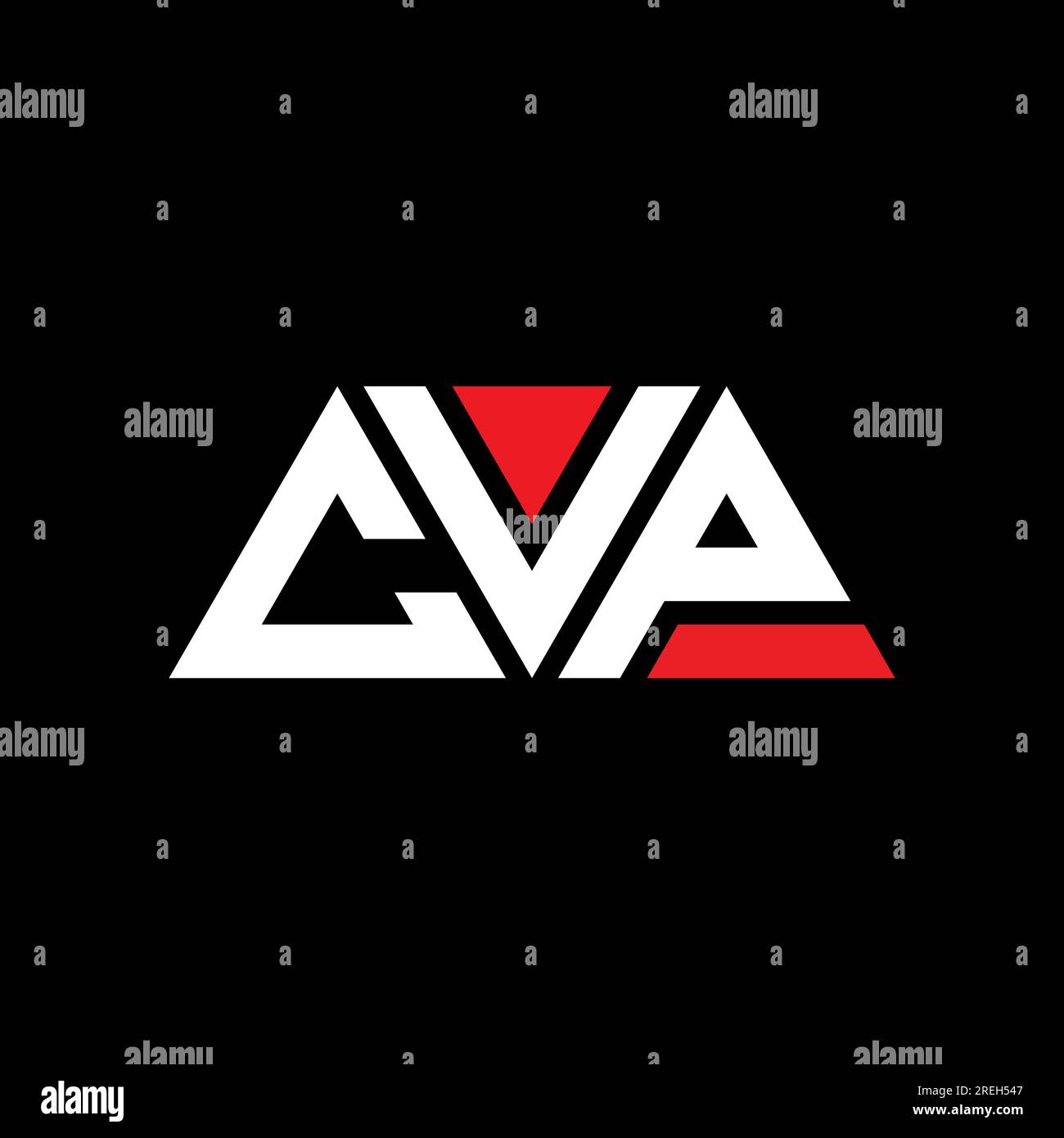 CVP triangle letter logo design with triangle shape. CVP triangle logo ...