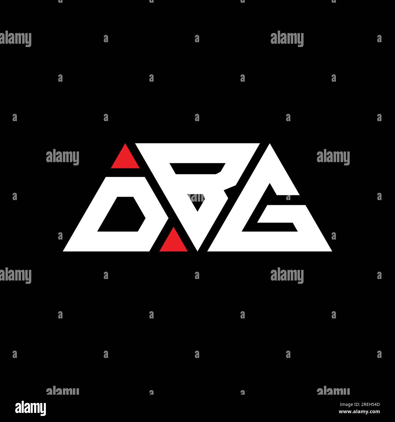 DBG triangle letter logo design with triangle shape. DBG triangle logo ...