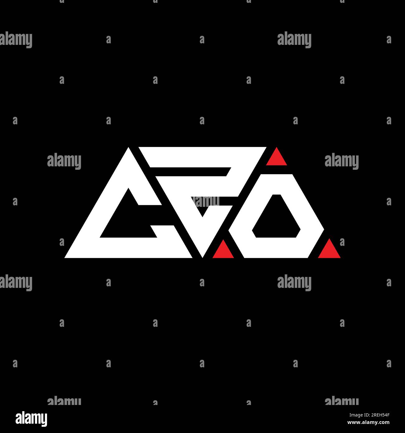 CZO triangle letter logo design with triangle shape. CZO triangle logo ...