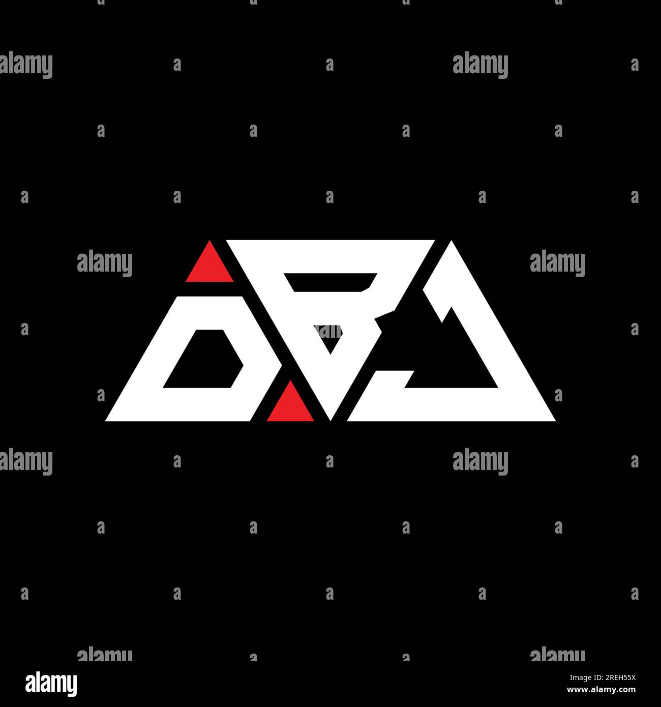 DBJ triangle letter logo design with triangle shape. DBJ triangle logo design monogram. DBJ ...