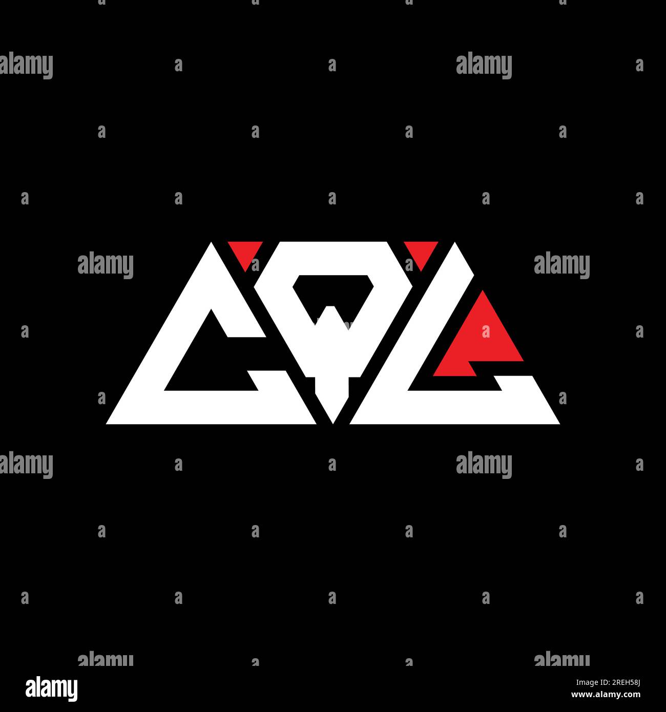 CQL triangle letter logo design with triangle shape. CQL triangle logo ...