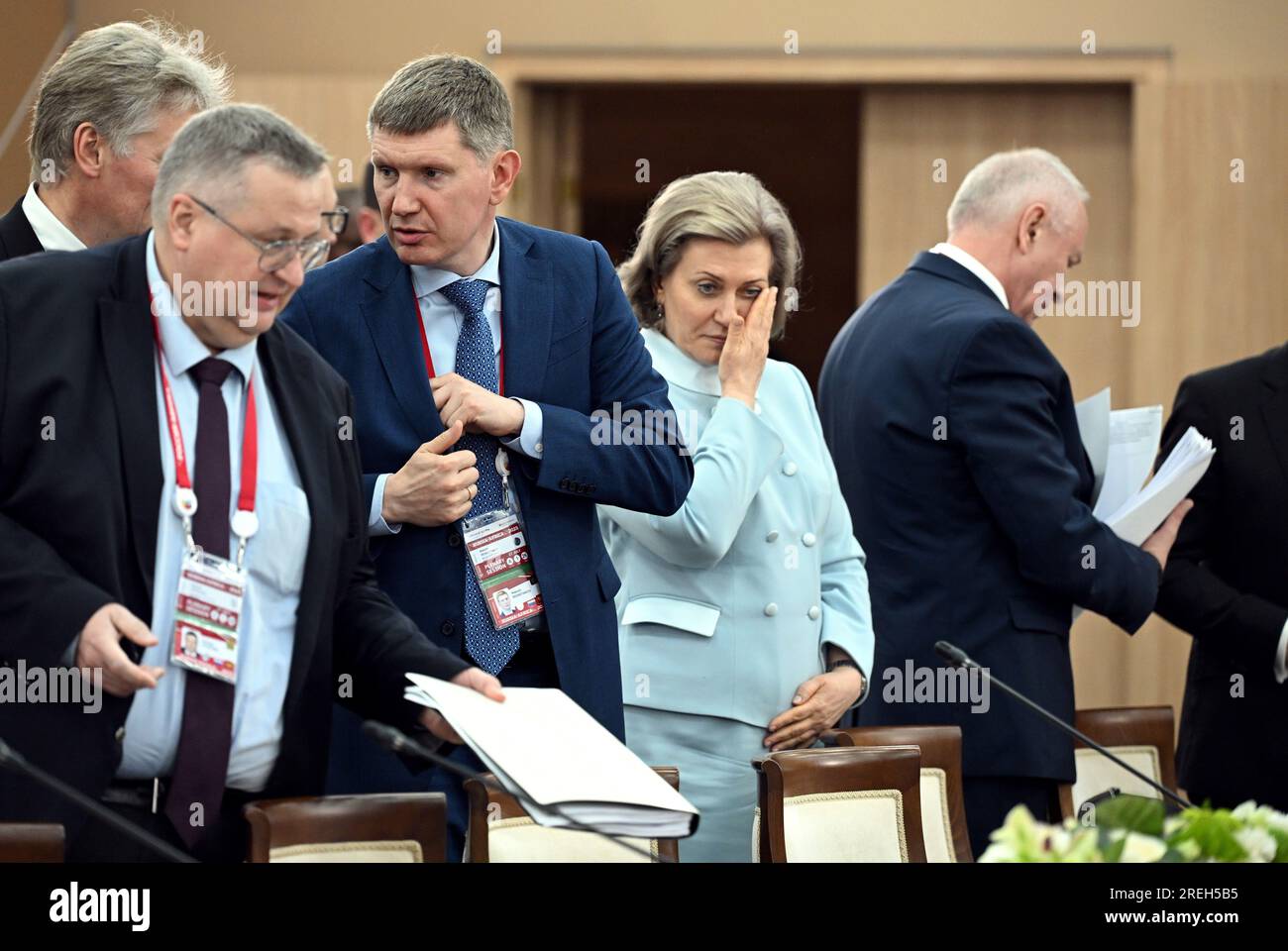 St. Petersburg, Russia. 27th July, 2023. From left to right: Russian ...