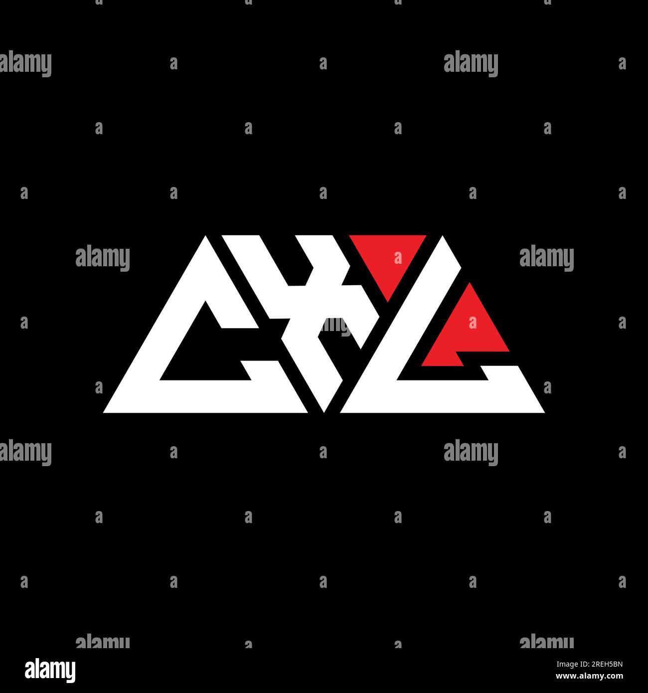 CXL triangle letter logo design with triangle shape. CXL triangle logo ...