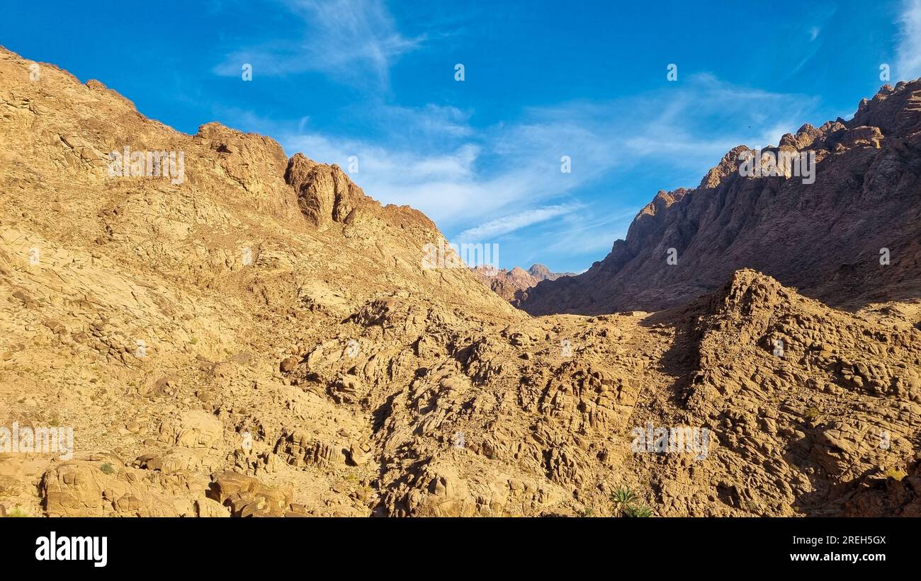 Sinai high mountain desert landscape near Saint Catherine's Monastery ...