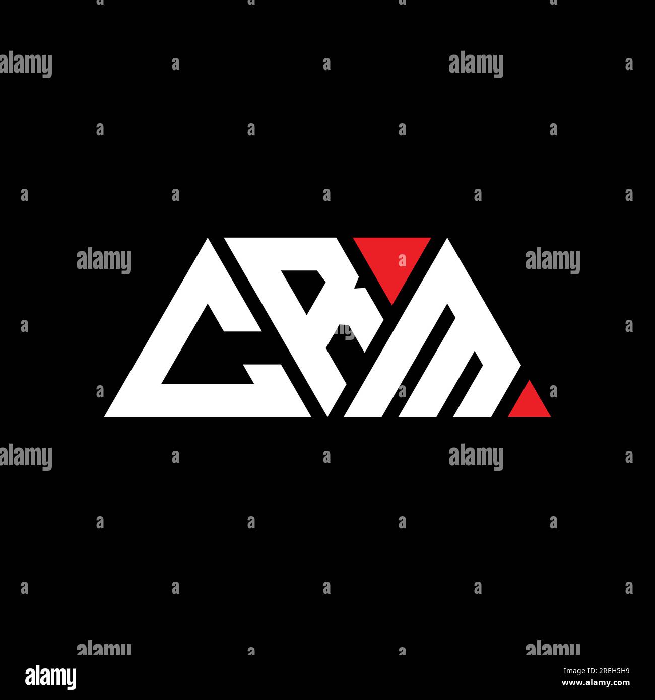 CRM triangle letter logo design with triangle shape. CRM triangle logo design monogram. CRM ...