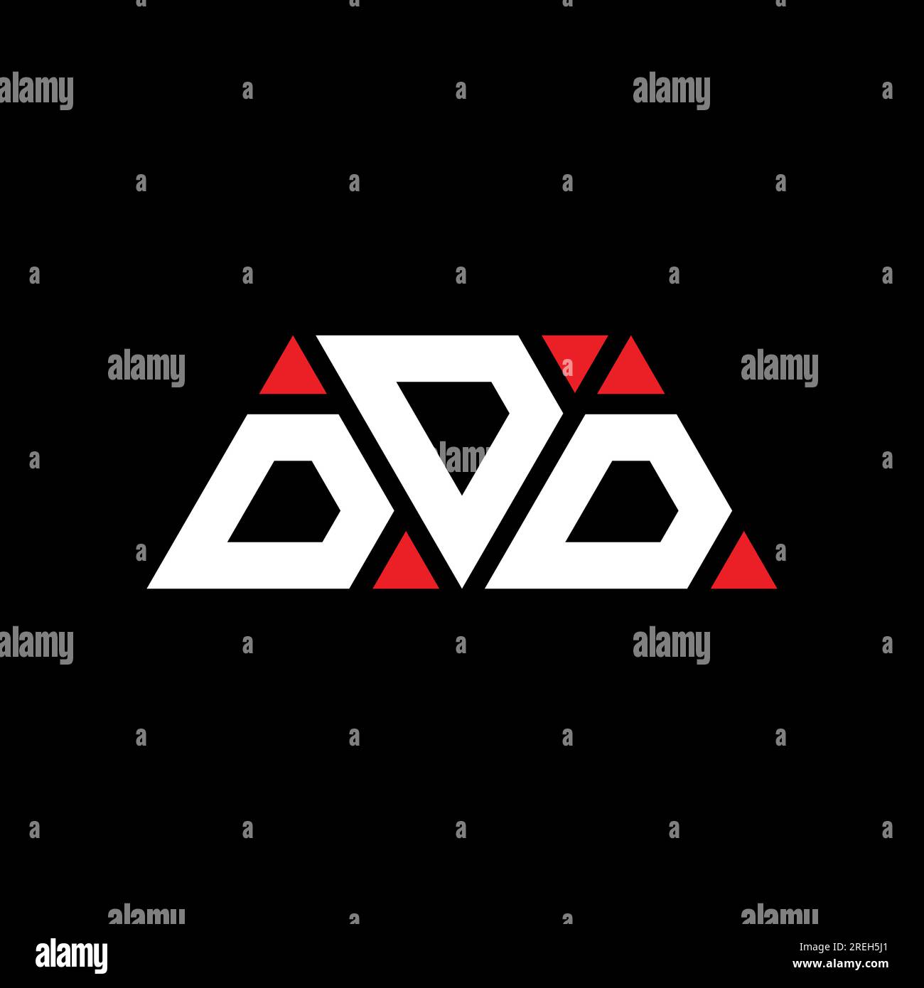 DDD triangle letter logo design with triangle shape. DDD triangle logo ...