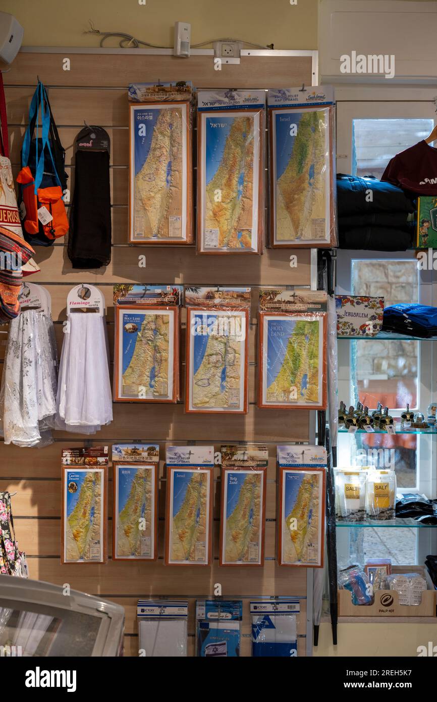 Souvenir Shop at Tel Megiddo National park. Megiddo is a tel (hill ...