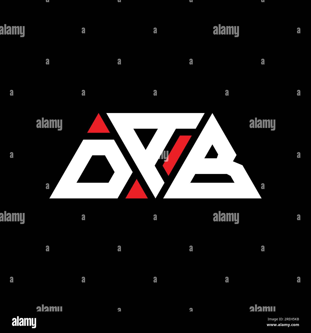 DAB triangle letter logo design with triangle shape. DAB triangle logo ...