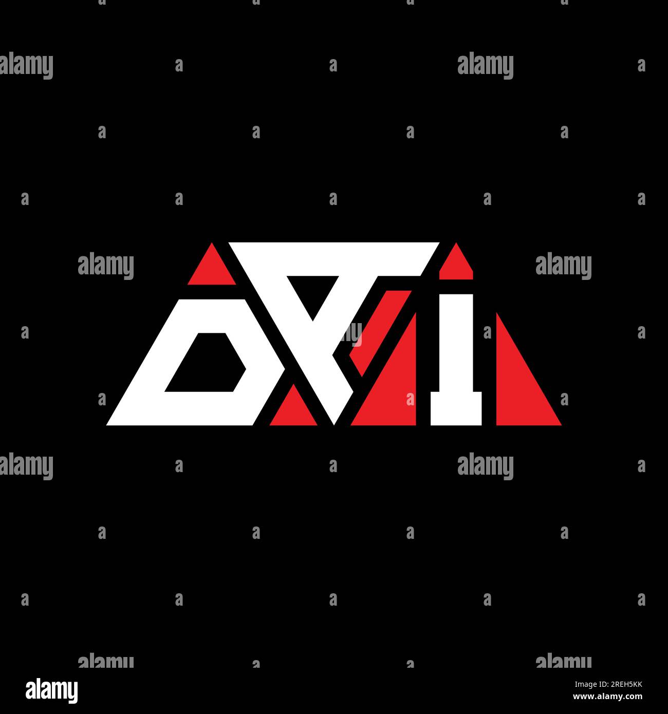 DAI triangle letter logo design with triangle shape. DAI triangle logo ...