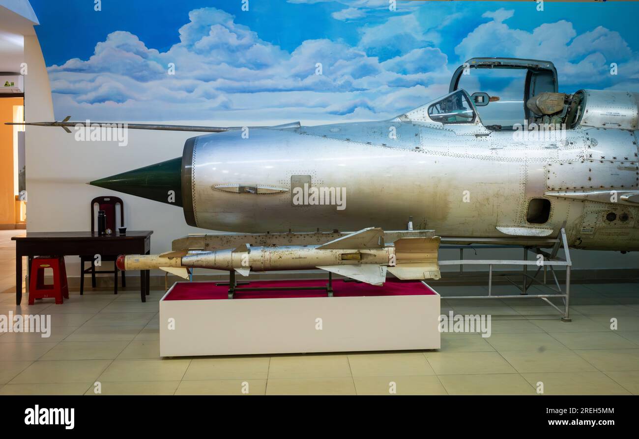The nose cone with cockpit of a MiG-21 used by the Vietnam People's Air ...