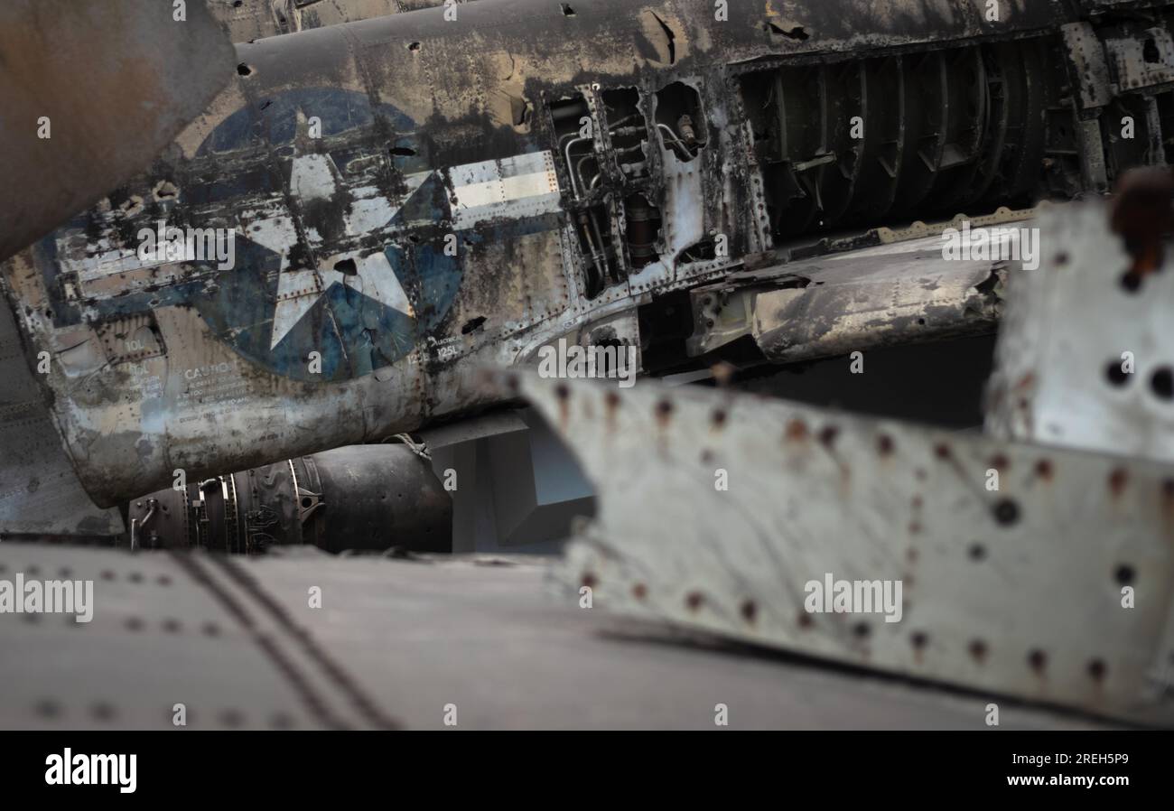 The Vietnam War-era wreckage of the fuselage of a shot down USAF F-4 ...